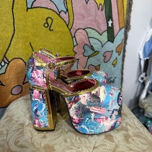 Sugar Thrillz | Shoes | Sugar Thrillz Dollskill Platform Rococo Printed ...